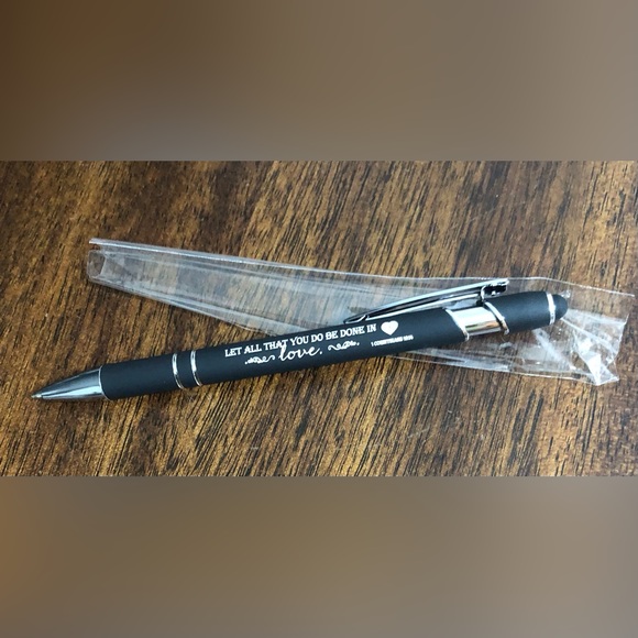 Office | Stylist Bible Verse Pen Let All You Do Be Done In Love Color ...